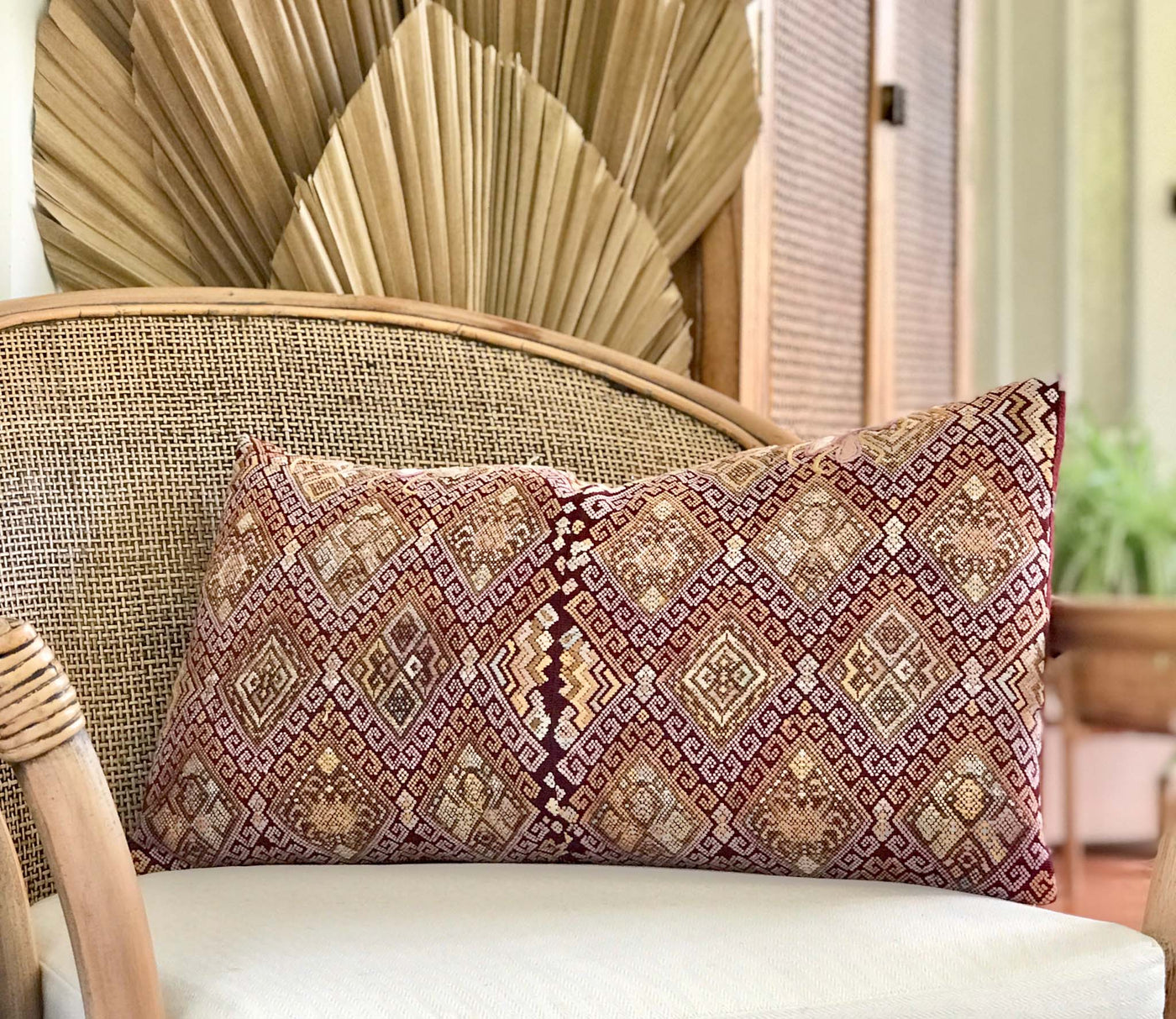 Vintage Textile Cushions made from Guatemalan huipiles & cortes