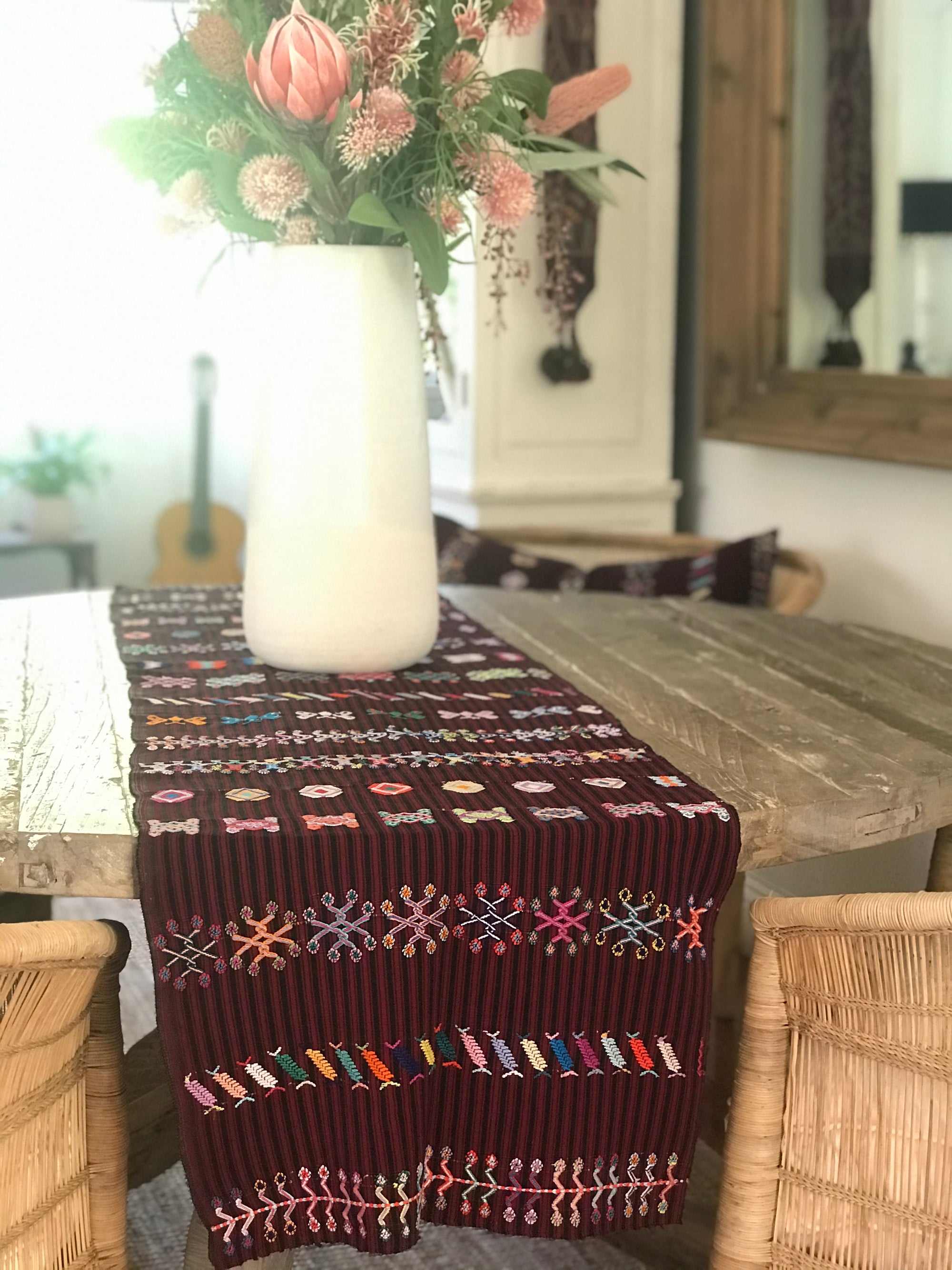 Shop Guatemalan Textiles | Colourful table runner | L’AMOUR ARTISANS